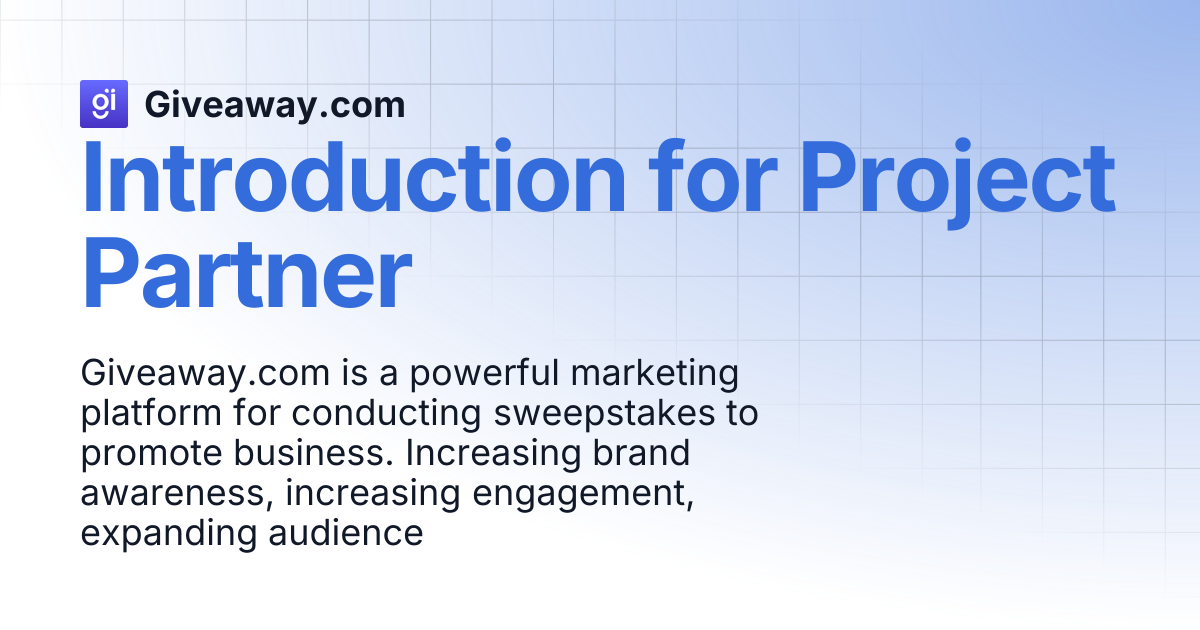 Introduction for Project Partner | Giveaway.com