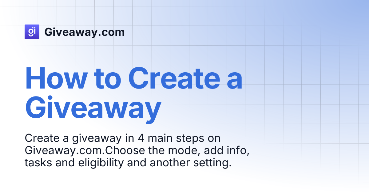 How to Create a Giveaway | Giveaway.com